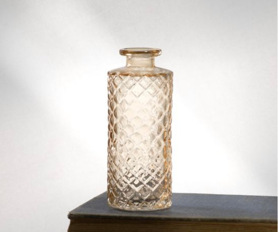Diamond Pattern Glass Bottle – Tin Roof Gift Shop